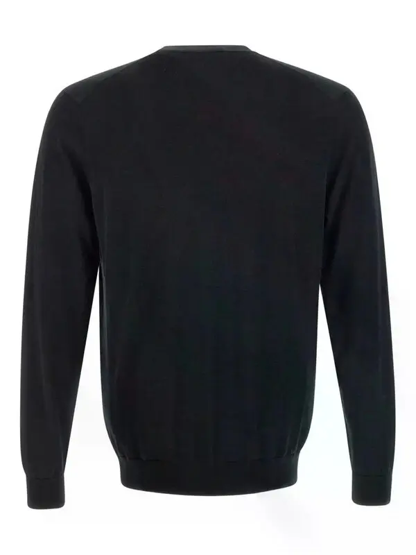 DIKTAT Crew-neck Cotton Sweater - Black