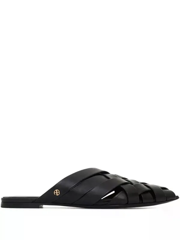 ANINE BING Flat Mules - Black