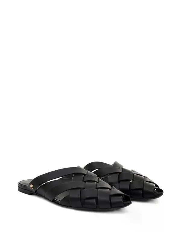 ANINE BING Flat Mules - Black
