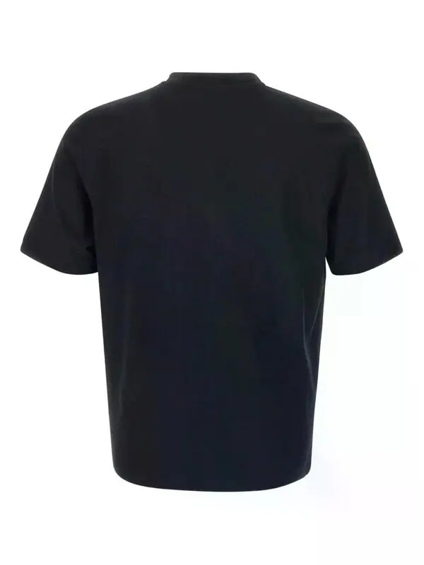 DIKTAT Side-slit Crew-neck T-shirt - Black
