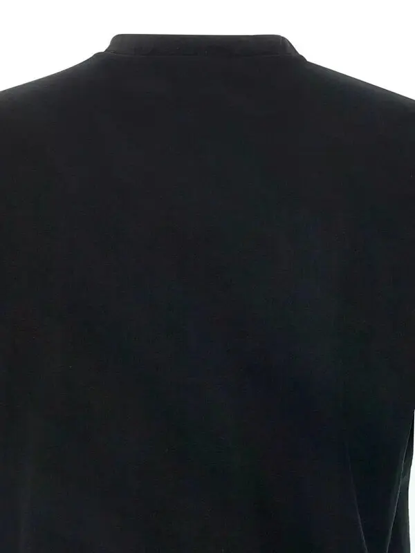 DIKTAT Side-slit Crew-neck T-shirt - Black