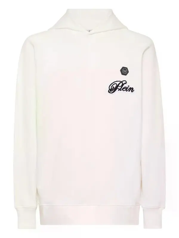 Philipp Plein Logo-patch Hoodie - Neutrals