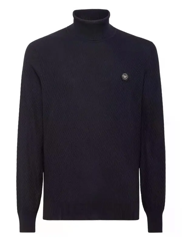 Philipp Plein Logo-patch Turtleneck Sweater