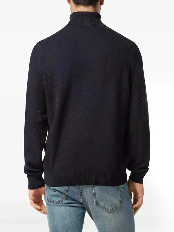 Philipp Plein Logo-patch Turtleneck Sweater - Black
