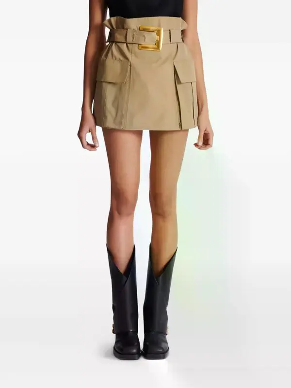 Balmain Mini Gabardine Skirt