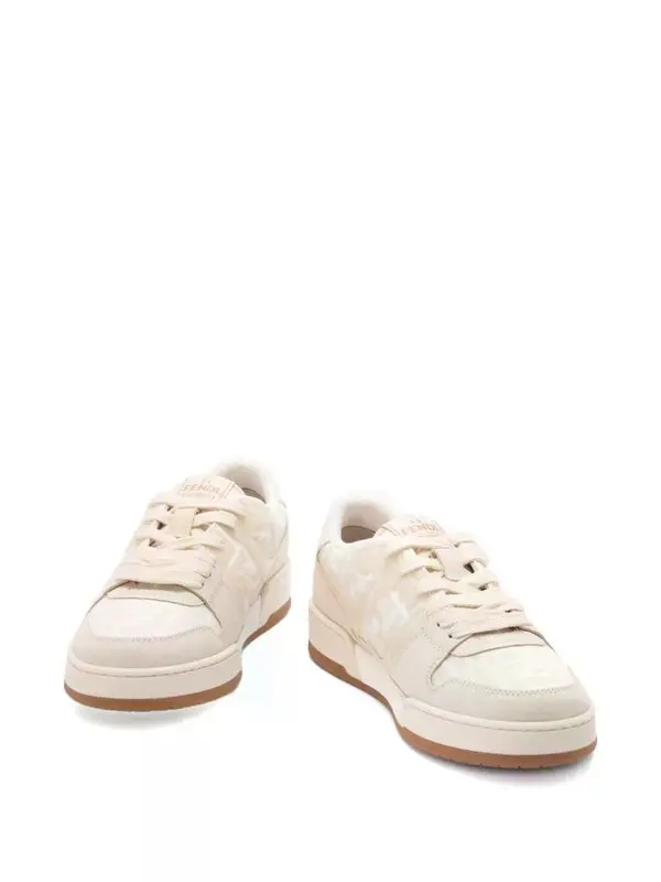 Fendi Match Suede Sneakers - Neutrals