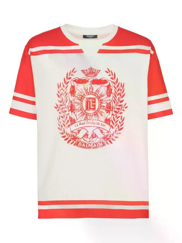 Balmain Logo-print T-shirt - Neutrals