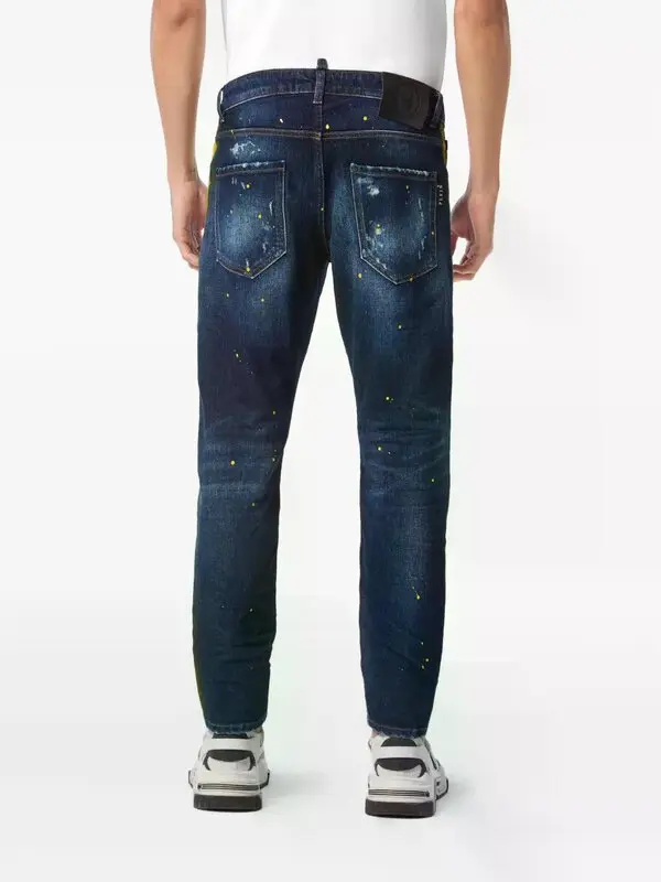 Philipp Plein Distressed Straight-leg Jeans