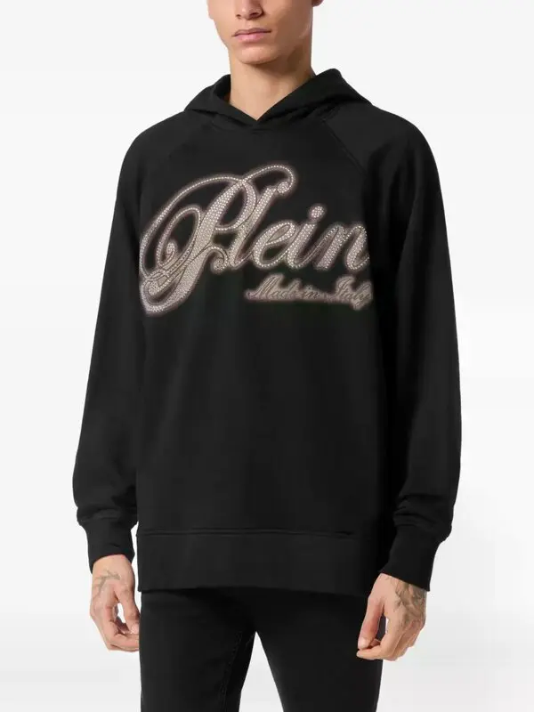 Philipp Plein Rhinestone-embellished Hoodie - Black