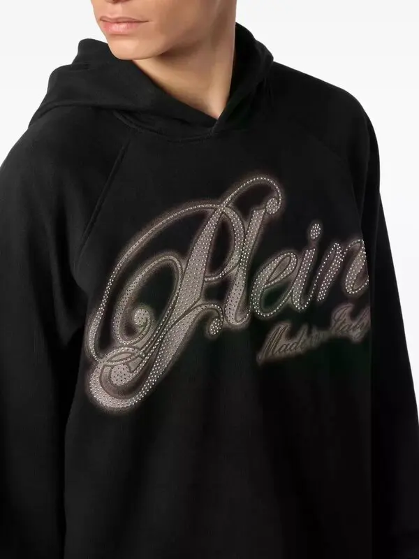 Philipp Plein Rhinestone-embellished Hoodie - Black