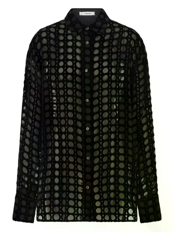 FERRAGAMO Devoré-effect Velvet Shirt