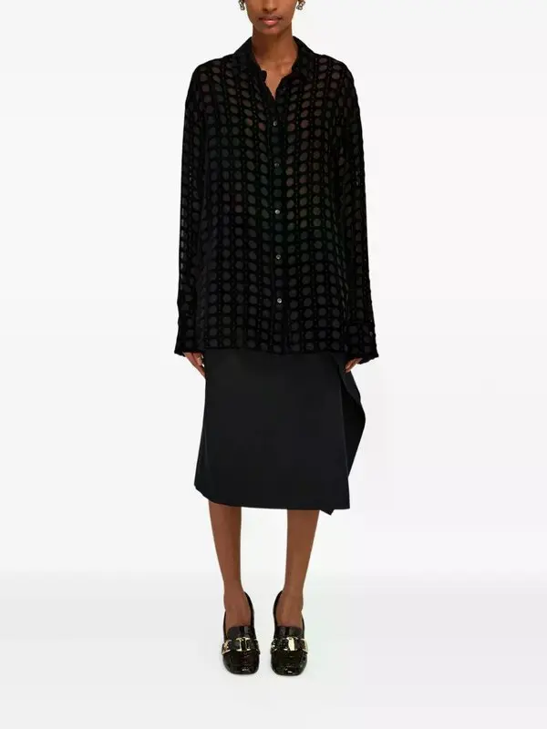 FERRAGAMO Devoré-effect Velvet Shirt