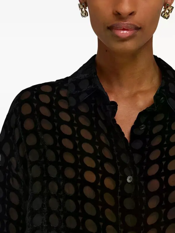 FERRAGAMO Devoré-effect Velvet Shirt