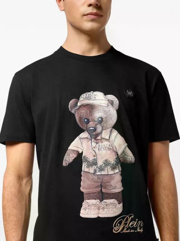 Philipp Plein Round Neck T-shirt Teddy Beach