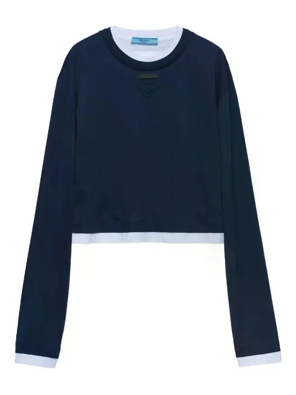 Prada Long-sleeve Crew-neck T-shirt