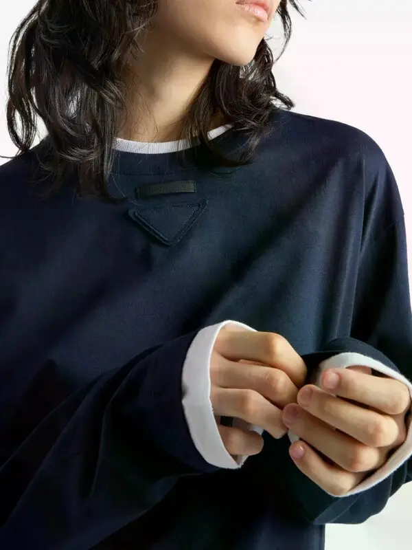 Prada Long-sleeve Crew-neck T-shirt