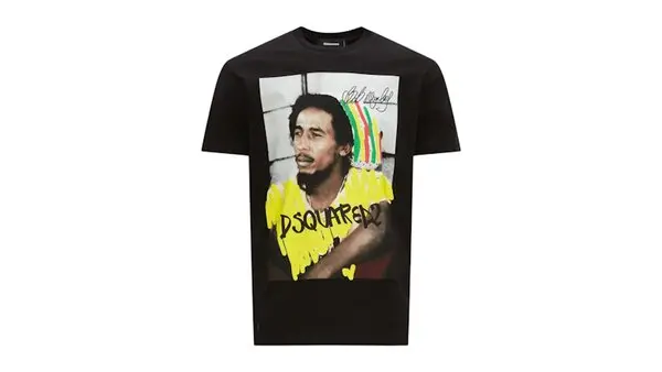 Dsquared2 Cool Fit Bob Marley Logo T-shirt - Black