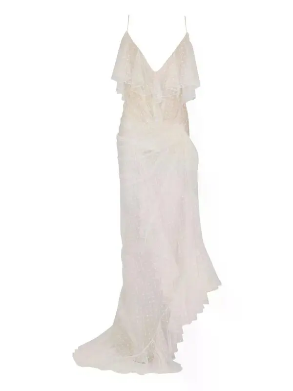 Balmain Lace-panel Maxi Dress