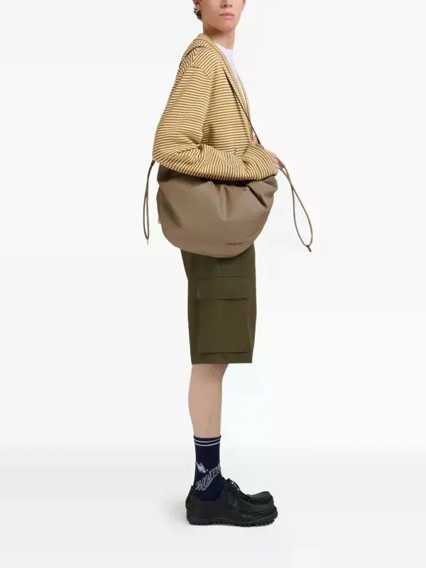 Marni Leather Scrunchie Shoulder Bag - Brown