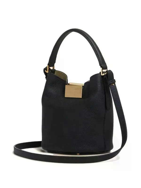 Marni Trunkaroo Pebbled-leather Bucket Bag - Black