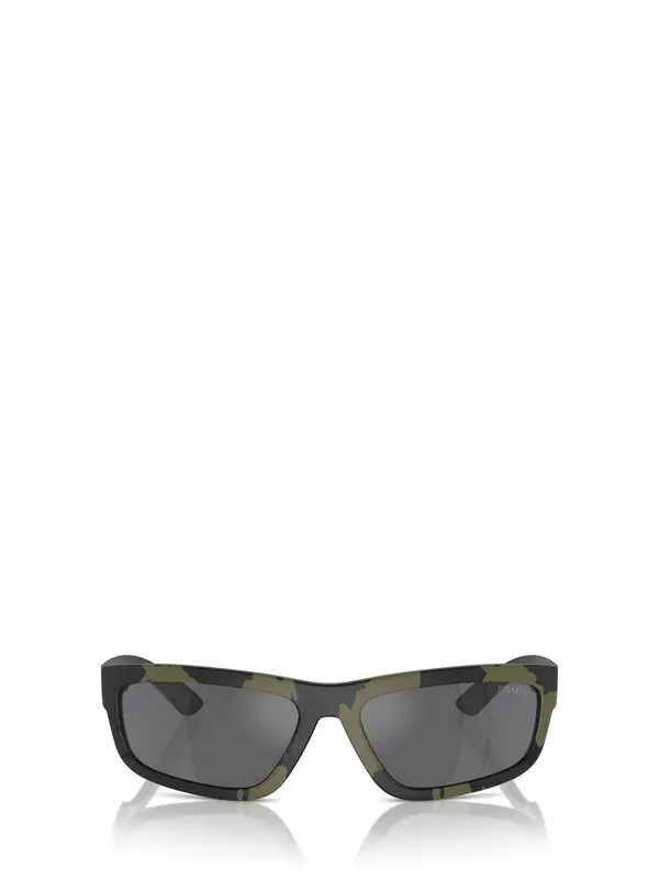 Prada Rectangular Sunglasses - Green Mimetic Rubbered