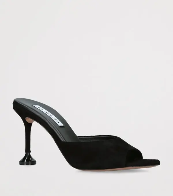 AQUAZZURA Bisous 85 Suede Mules