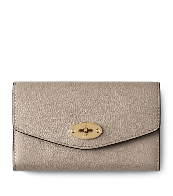 Mulberry Medium Leather Folded Darley Wallet - Neutral