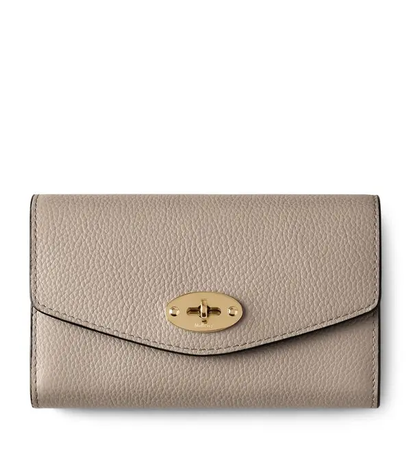 Mulberry Medium Leather Folded Darley Wallet - Neutral