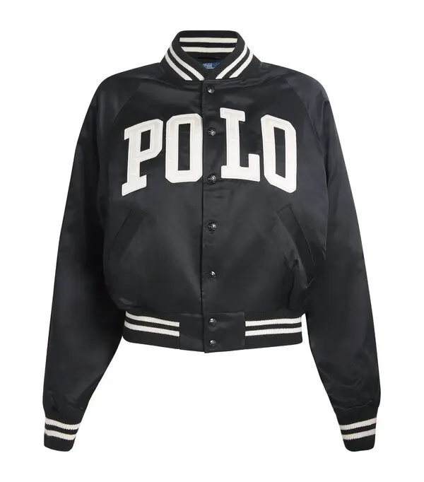 Ralph Lauren Sateen Bomber Jacket - Black