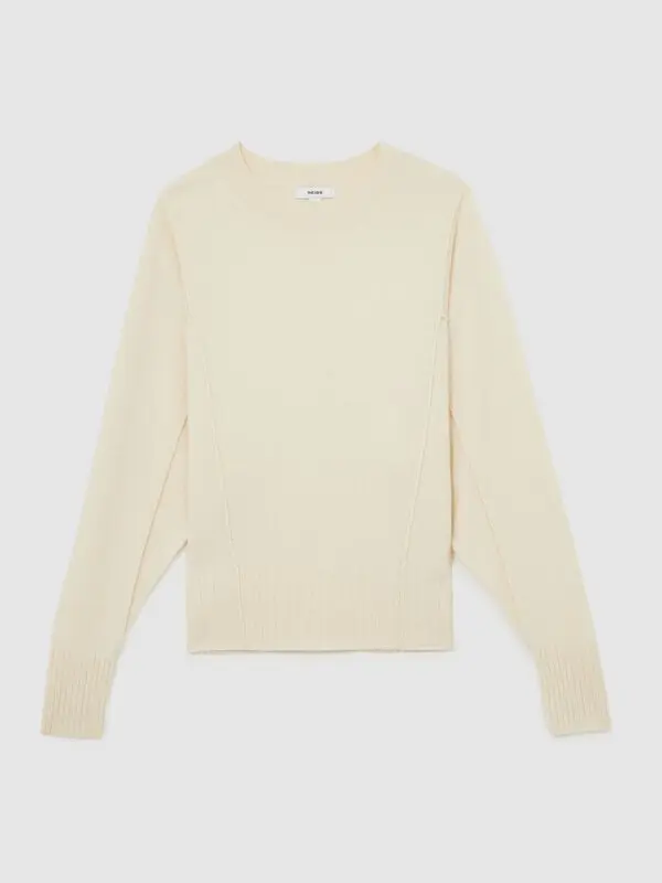 REISS Wool-blend Batwing Jumper With Cashmere