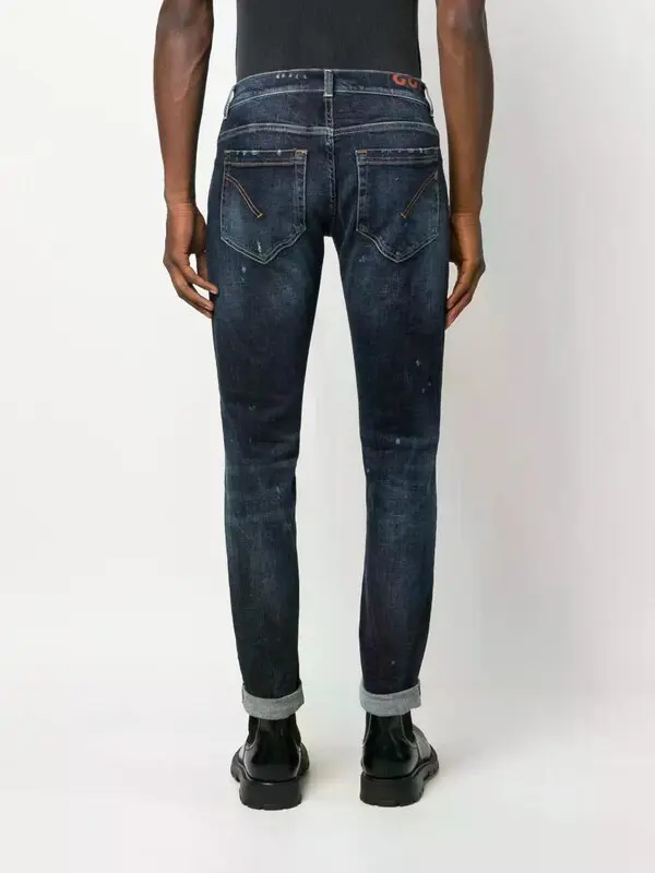 DONDUP Slim-cut Rolled-hem Jeans