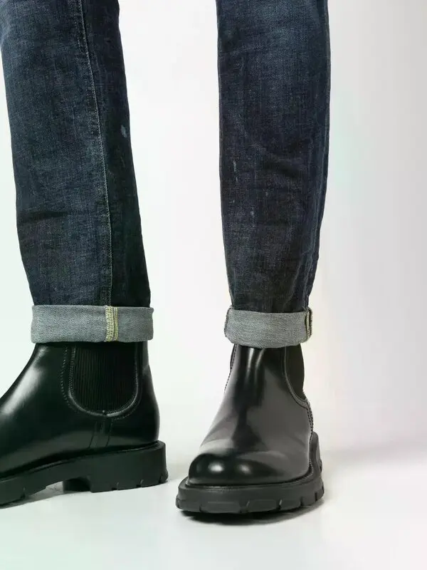 DONDUP Slim-cut Rolled-hem Jeans