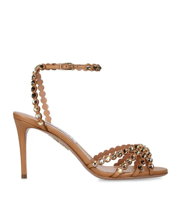 AQUAZZURA Leather Tequila 85 Sandals