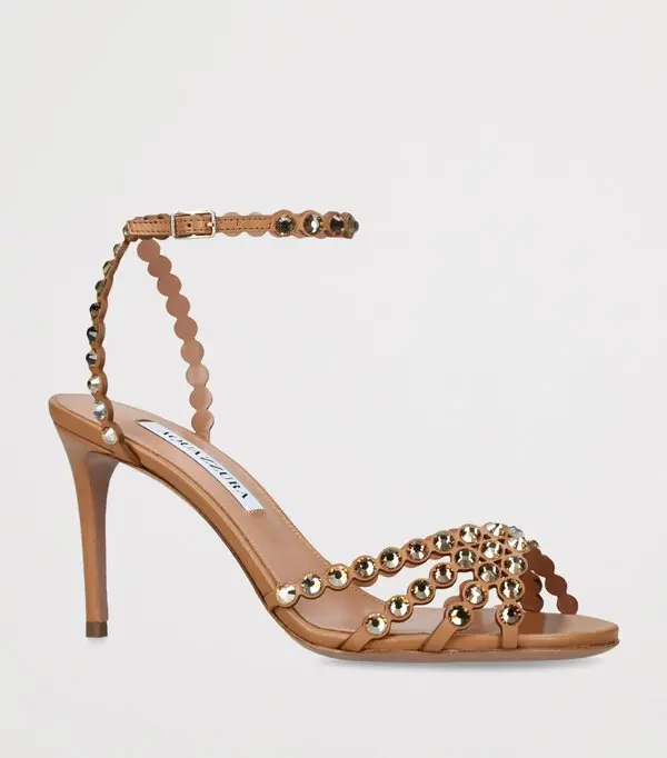 AQUAZZURA Leather Tequila 85 Sandals