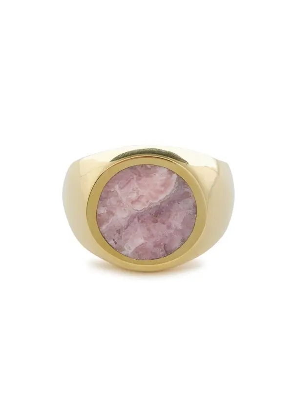 LEGIER Stone-embellished Signet Ring - Gold