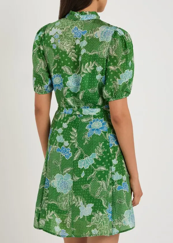 Hannah Artwear Gaia Printed Silk Mini Dress