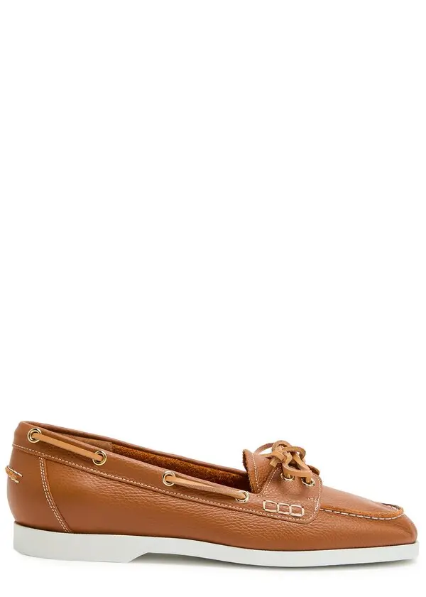 ATP ATELIER Nesso Grained Leather Loafers - Brown