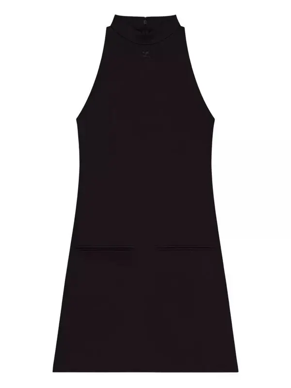COURREGES High-neck Sleeveless Dress - Black