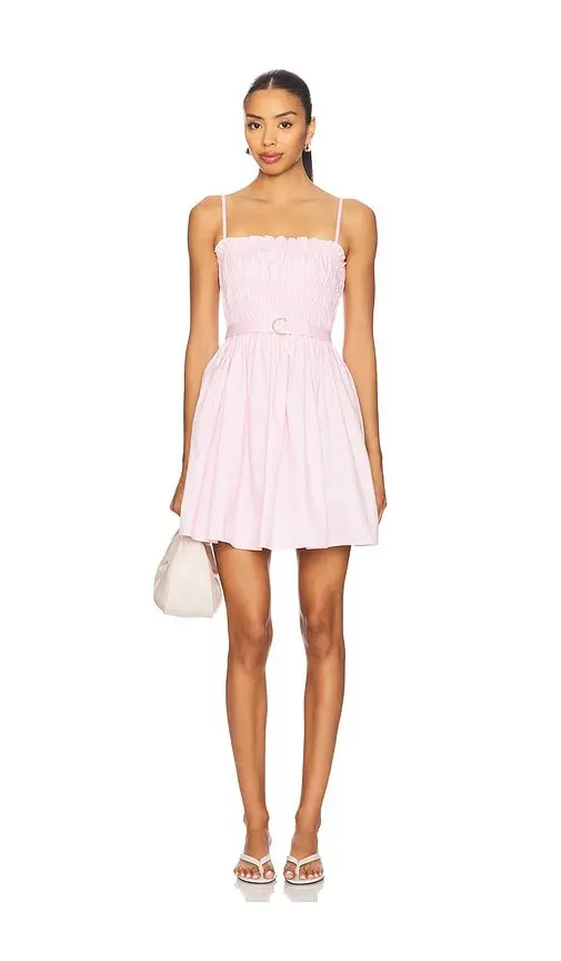 KARINA GRIMALDI Panama Solid Mini Dress - Pink