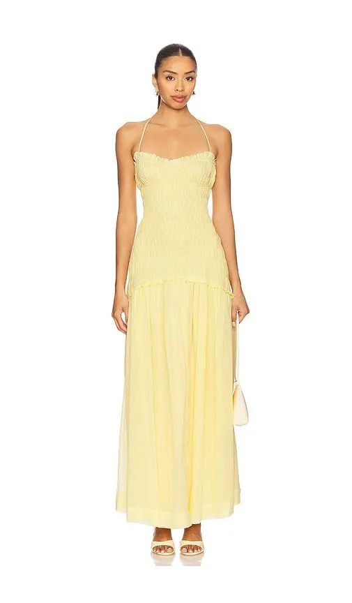 LOVERS AND FRIENDS Alessia Maxi Dress - Lemon