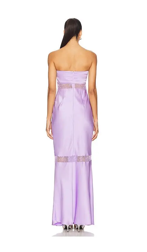 RUNAWAY THE LABEL Melrose Strapless Maxi Dress - Purple