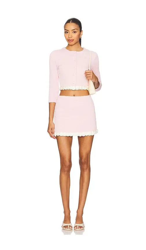 Devon Windsor Harlan Cropped Jacket - Pink