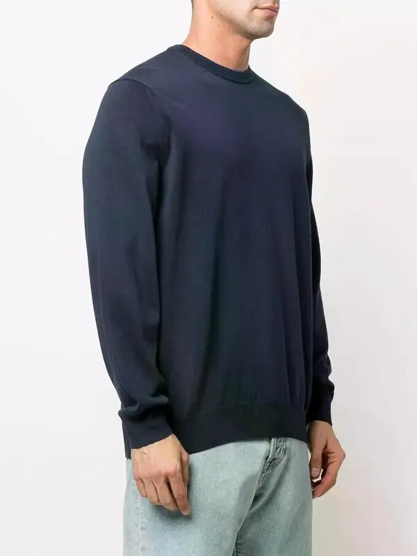 Paul & Shark Logo-patch Crew Neck Jumper - Blue