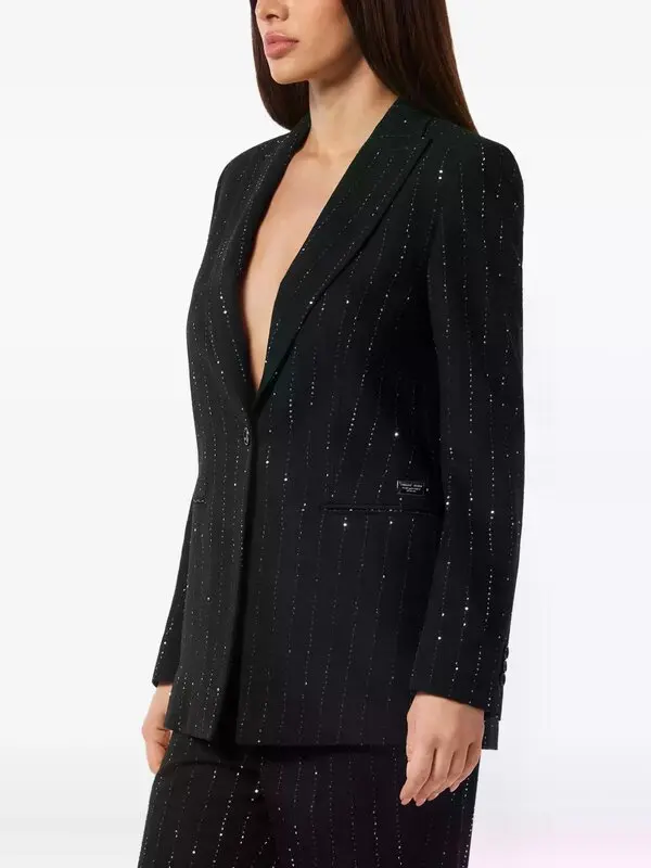 Philipp Plein Crystal-embellished Blazer - Black
