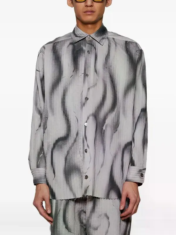 CASELLA MEYER Pleated Print Shirt