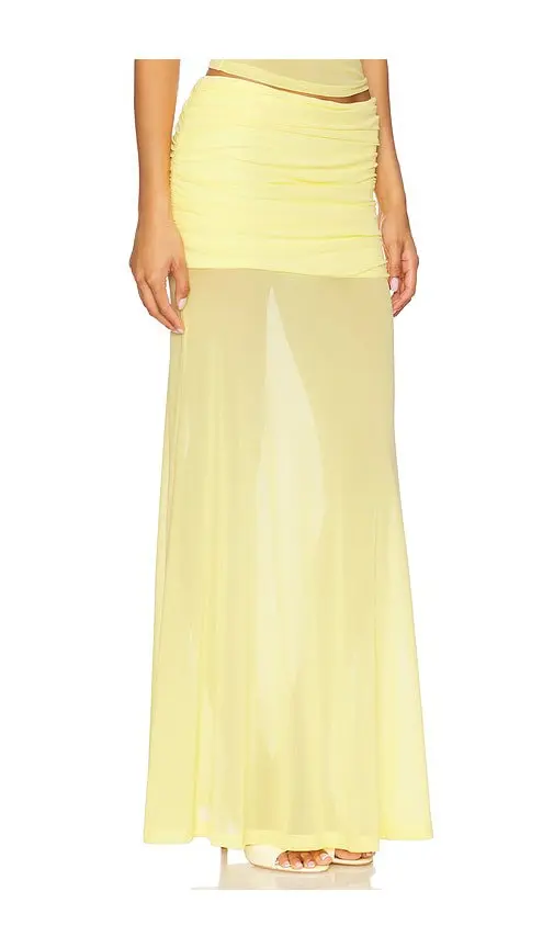 RUNAWAY THE LABEL Meila Maxi Skirt - Lemon