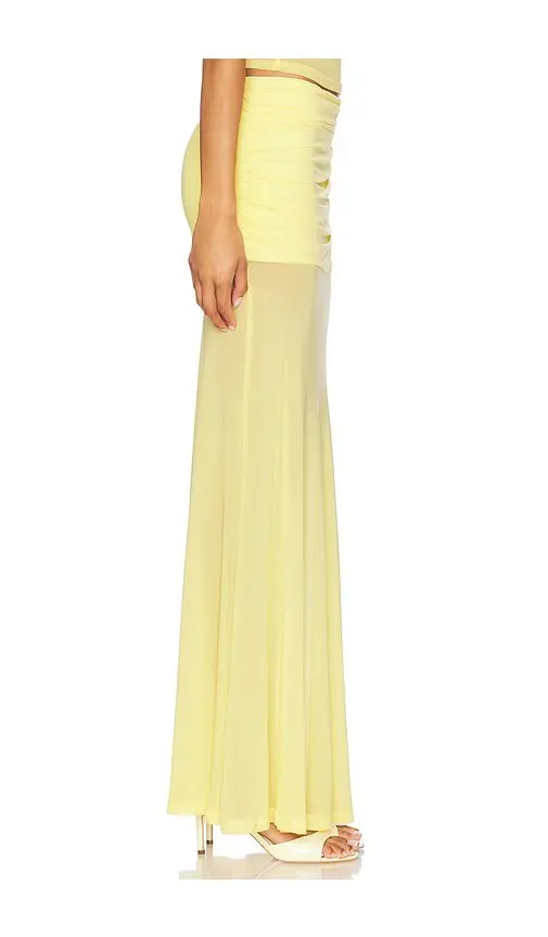 RUNAWAY THE LABEL Meila Maxi Skirt - Lemon