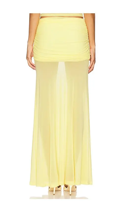 RUNAWAY THE LABEL Meila Maxi Skirt - Lemon