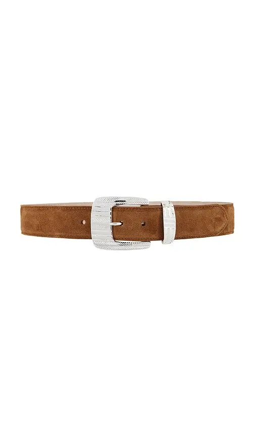 L'Agence Aya Engraved Western Belt - Cognac