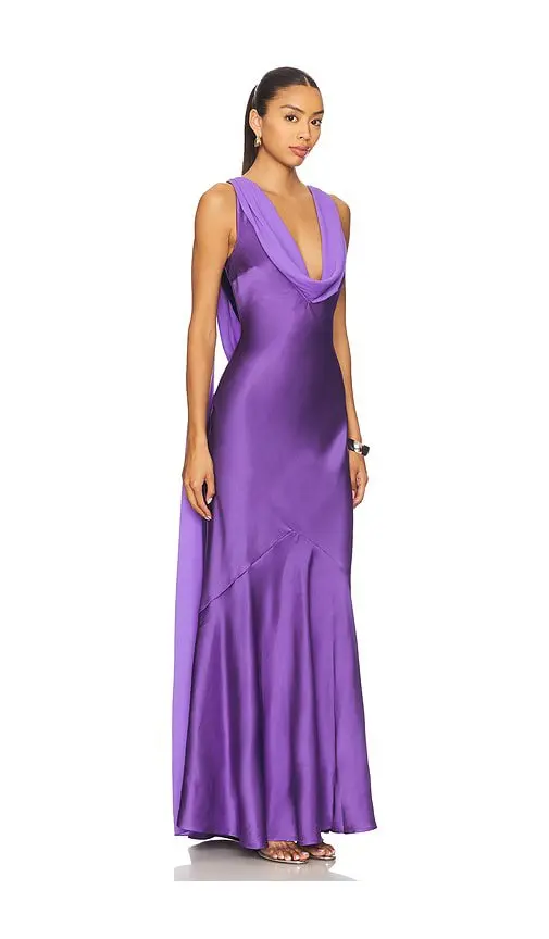 chinese dress ladies Deme by Gabriella Iris Cowl Neck Maxi Dress